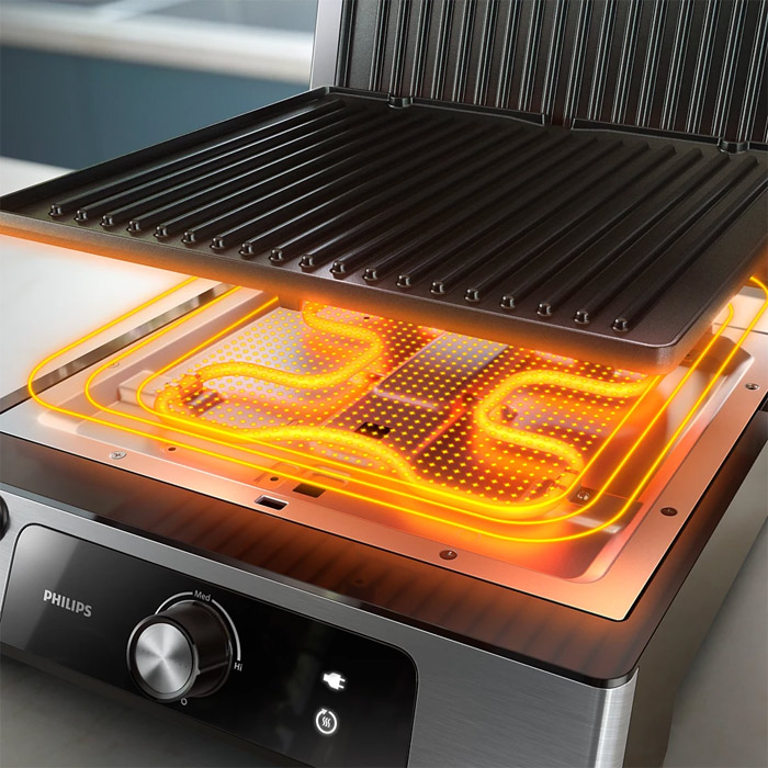 Електрическа скара Philips Series 5000 HD6301/90, Регулируема височина