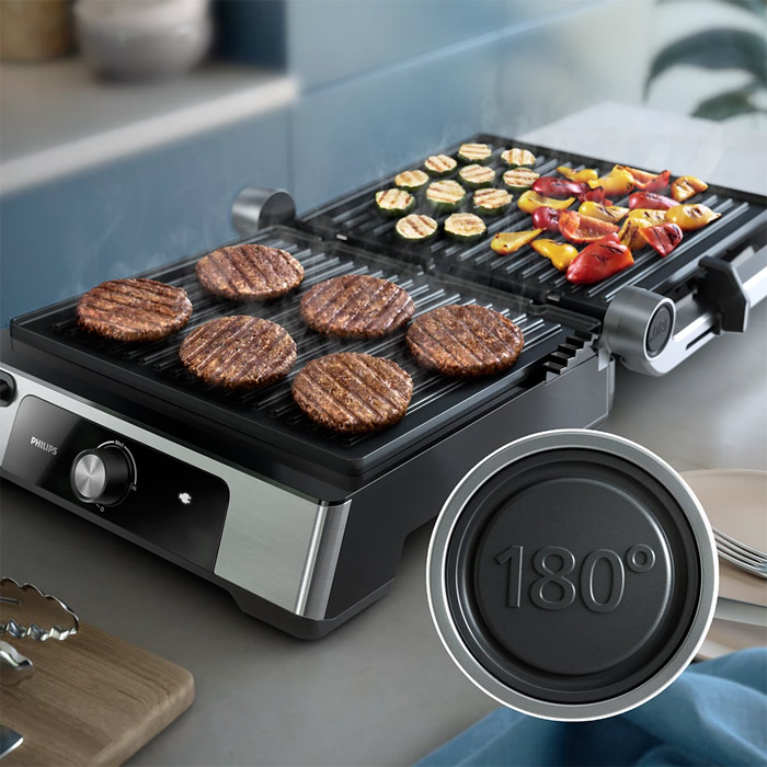 Електрическа скара Philips Series 5000 HD6301/90, Регулируема височина