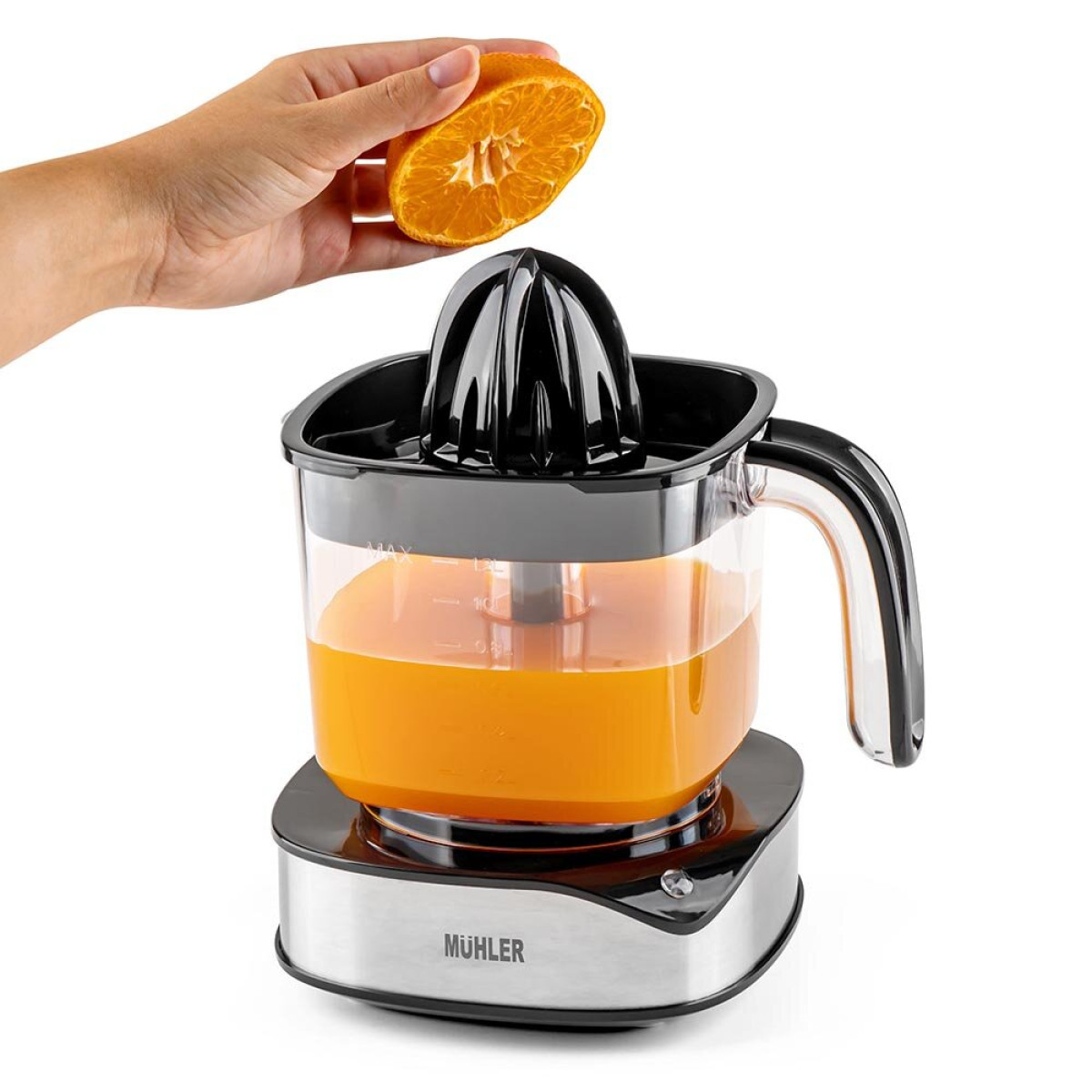 Електрическа цитрус преса Muhler MJ-4020, 1.2L, Черен