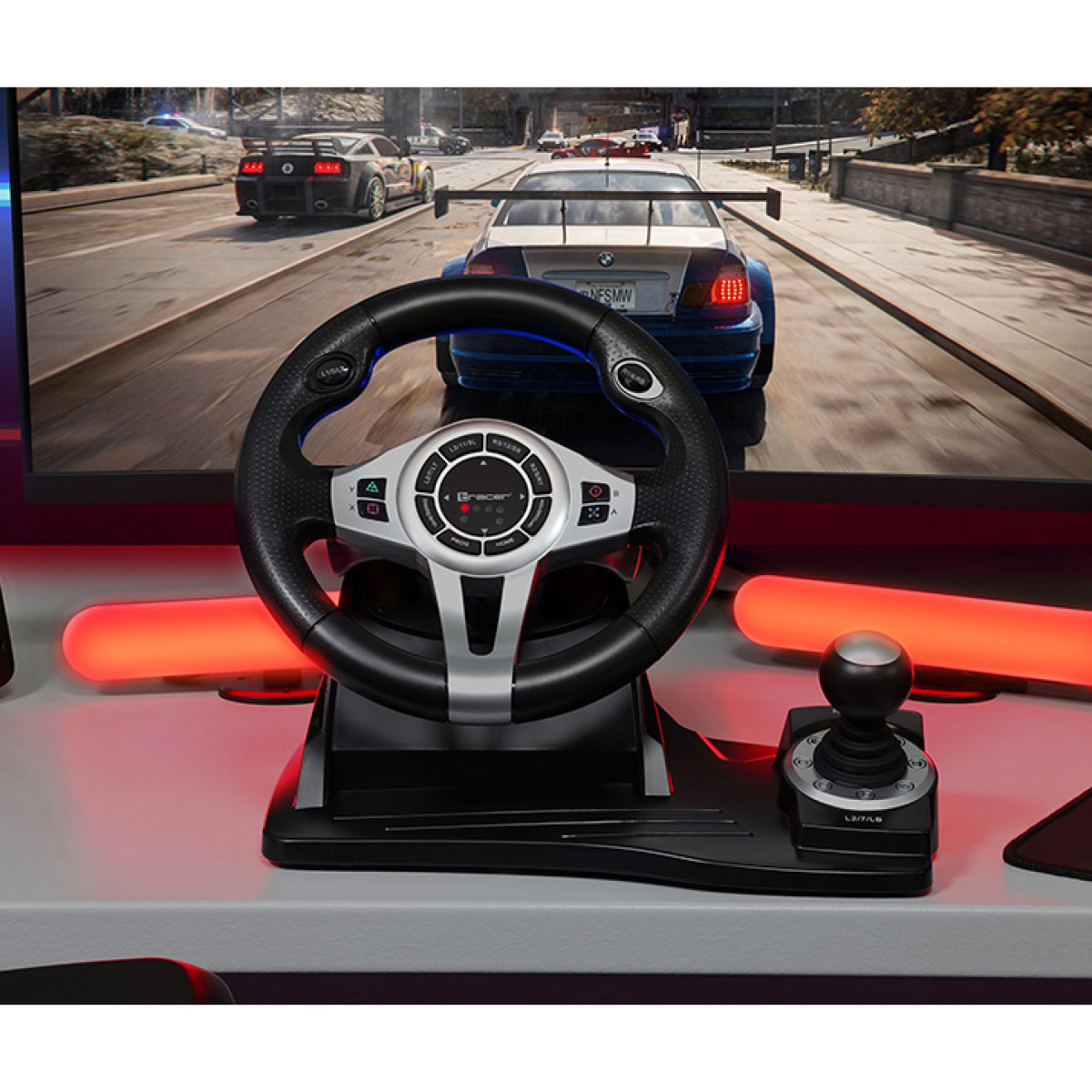 Волан с педали TRACER Steering Wheel ROADSTER PC/XBOX ONE/PS4/PS3